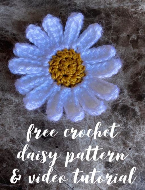 crochet daisy - DIY From Home Crochet